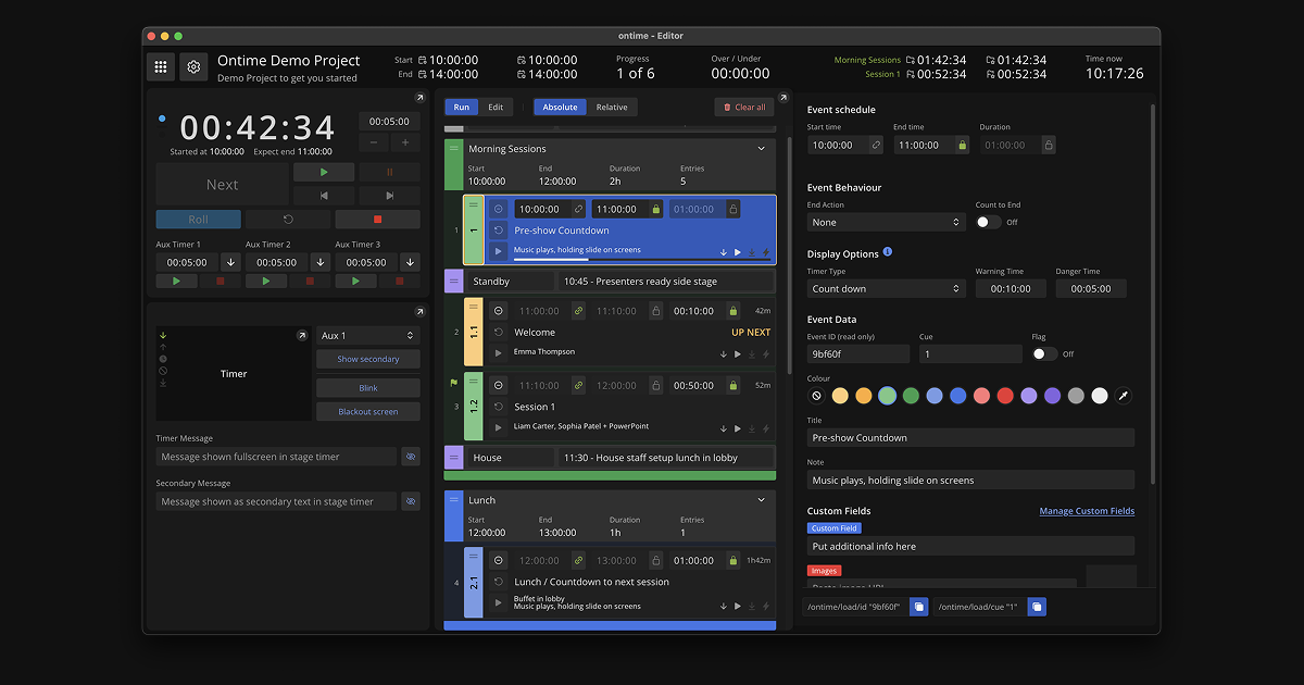 Ontime | Free Open-Source Rundown & Event Timer Software